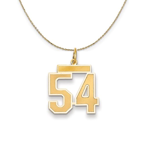 Black Bow Jewelry Co. | Jewelry | 4k Yellow Gold Jersey Med Number 54 ...